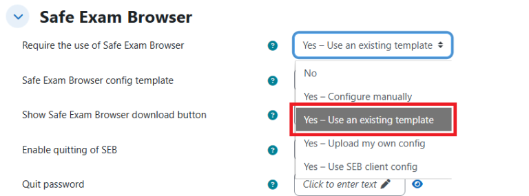 10-02-01. Use Safe Exam Browser | Waseda Moodle User Manual